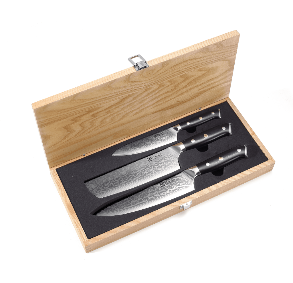 DAMASCUS, Cloud Premium 3-in-1 box knife set - Trading Pieces